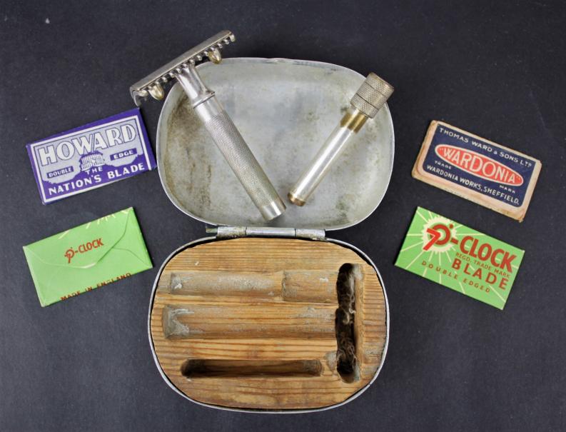 CS Militaria | WW2 British Soldiers Field Shaving Kit Made From Soap Dish
