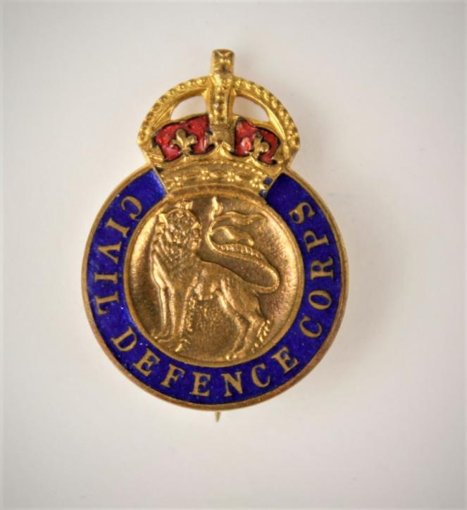 CS Militaria | Civil Defence Corps Enamel Lapel Badge