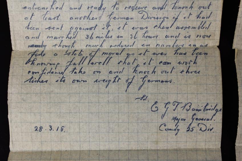 CS Militaria | Original WW1 28/3/18 Dated British Handwritten Letter By ...