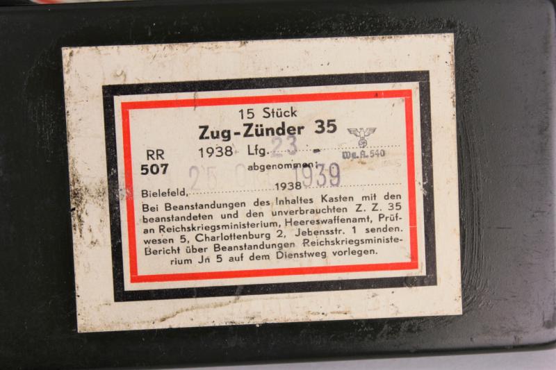 CS Militaria | WW2 German 'Zug-Zunder 35' Igniter Box 1939