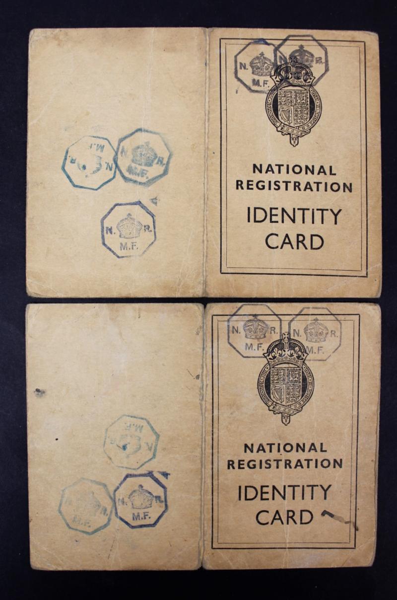 CS Militaria | Pair Of Sisters Identity Cards May 23rd 1940 - Blackpool