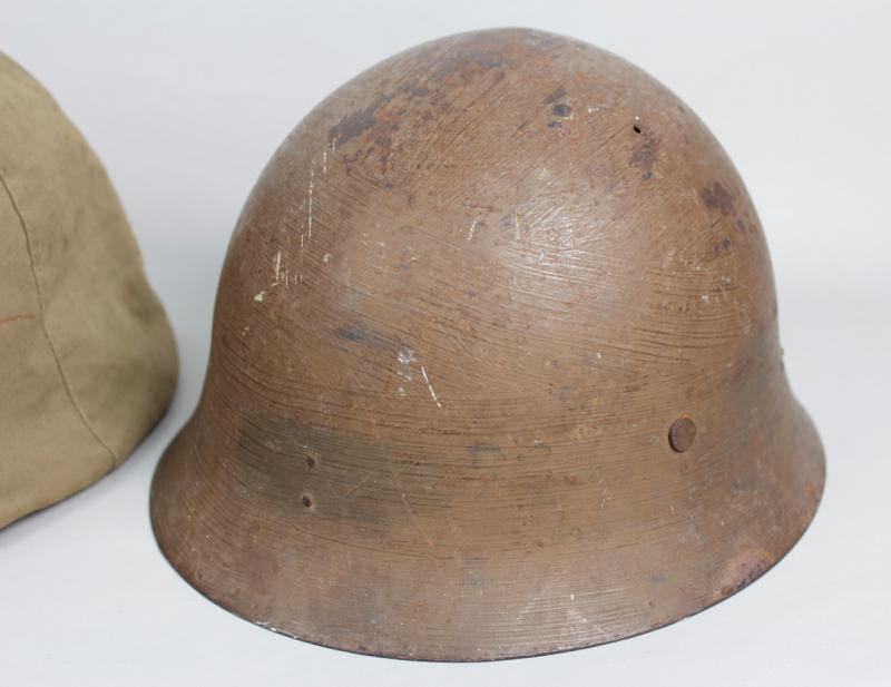 CS Militaria | WW2 Japanese Infantry Helmet With Rare Camouflage Cover