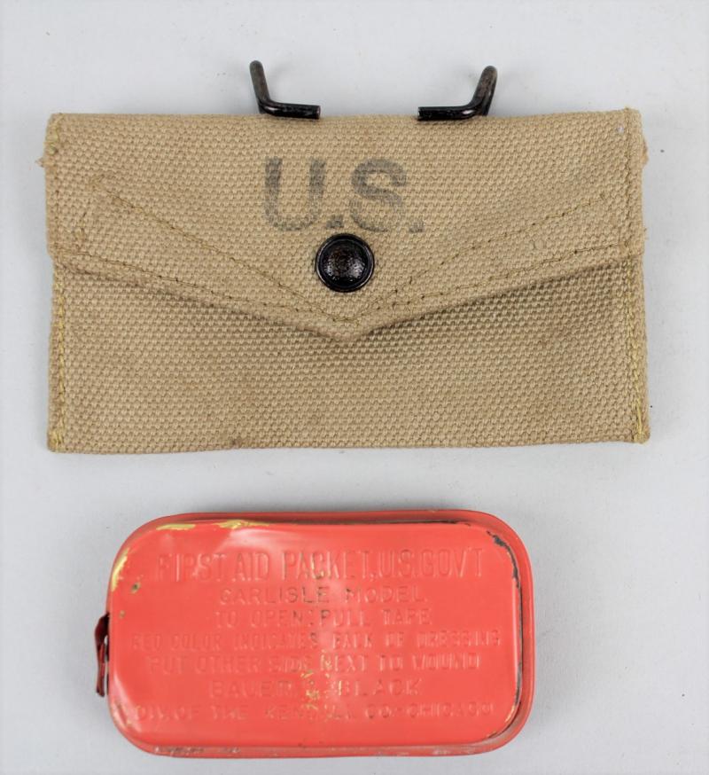 CS Militaria | WW2 US 'British Made' First Aid Pouch 1944 & Carlisle ...