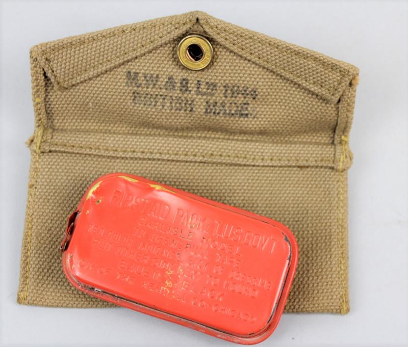 CS Militaria | WW2 US 'British Made' First Aid Pouch 1944 & Carlisle ...