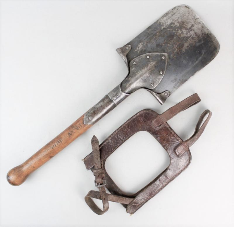 CS Militaria | WW1 German ' BA XV 1918 ' Entrenching Tool In Carrier
