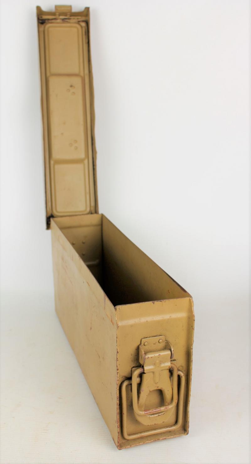 CS Militaria | WW2 German MG42 Ammunition Tin In Tan Paint 1944