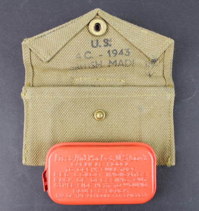 CS Militaria | WW2 US British Made First Aid Pouch & 1st Aid Carlisle ...