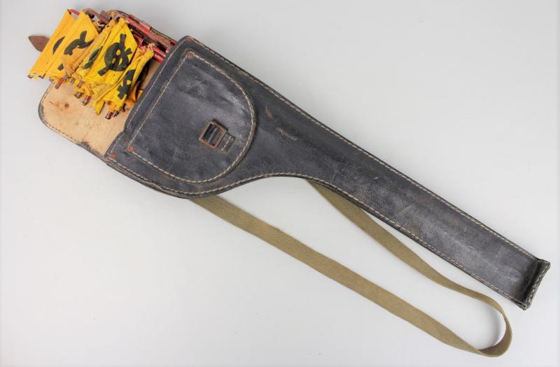 CS Militaria | WW2 German Mine Warning Flags In Prestoff Pouch 1940