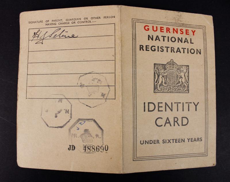 CS Militaria | WW2 British Guernsey Identity Card December 1945