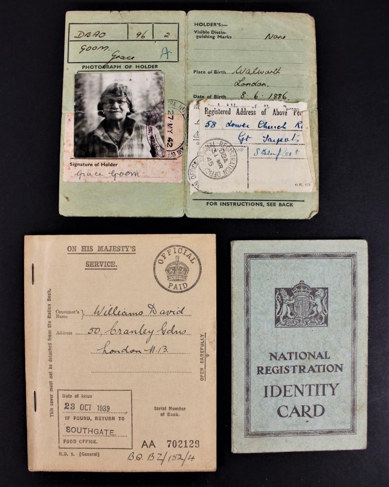 CS Militaria | WW2 Ration Book & Identity Cards 1939, 1942 & 1943