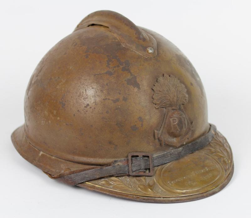 CS Militaria | WW1 French Colonial Adrian Helmet From Named Officer ...