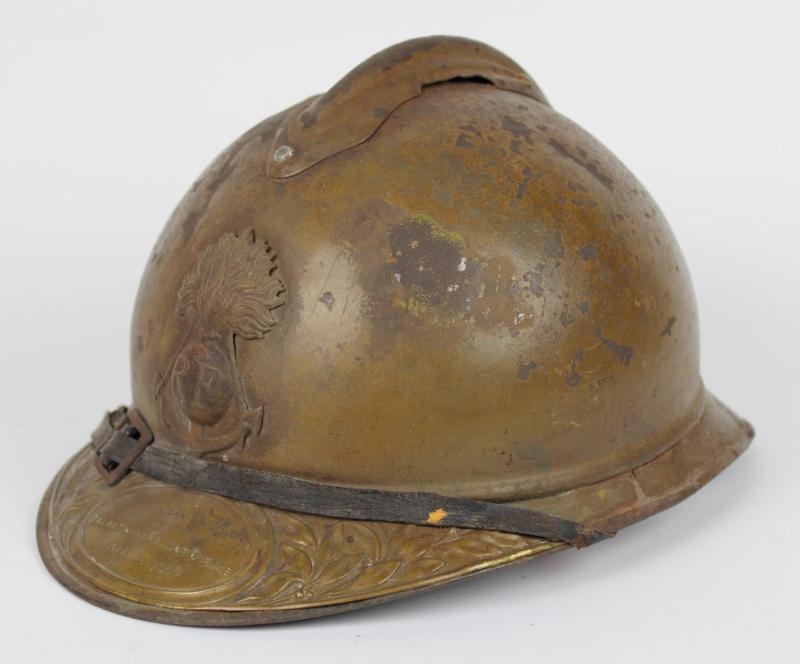 CS Militaria | WW1 French Colonial Adrian Helmet From Named Officer ...