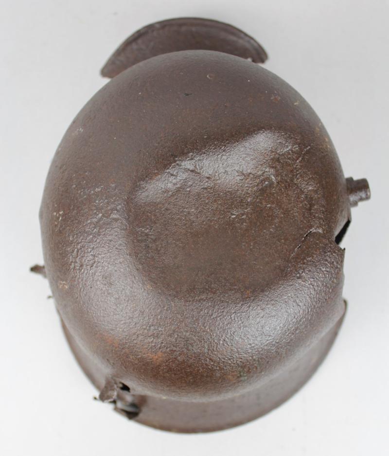 CS Militaria | WW1 German Battle Damaged Helmet Relic