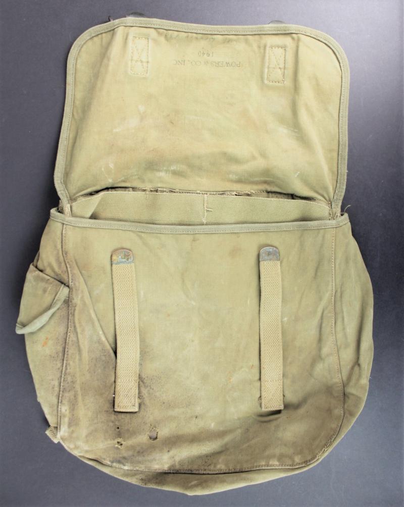 CS Militaria | WW2 US Musette Bag 1940 ( Named To A Captain )