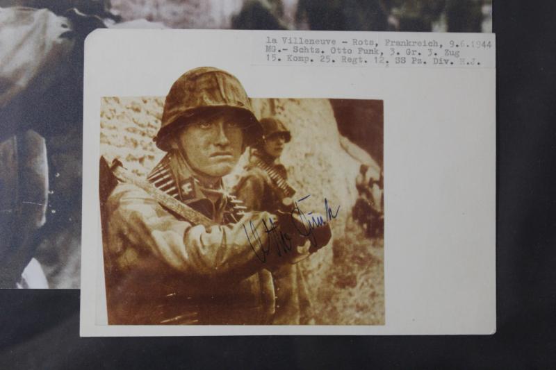 CS Militaria | WW2 German Otto Funk 12th SS Hitlerjugend Signature