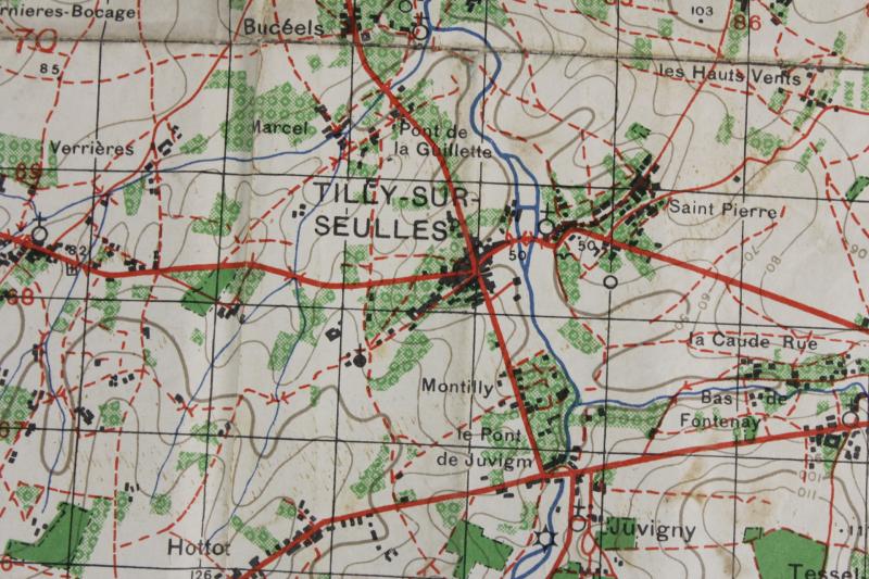 CS Militaria | WW2 British Pre D-Day Map Of Caen, Normandy 1943