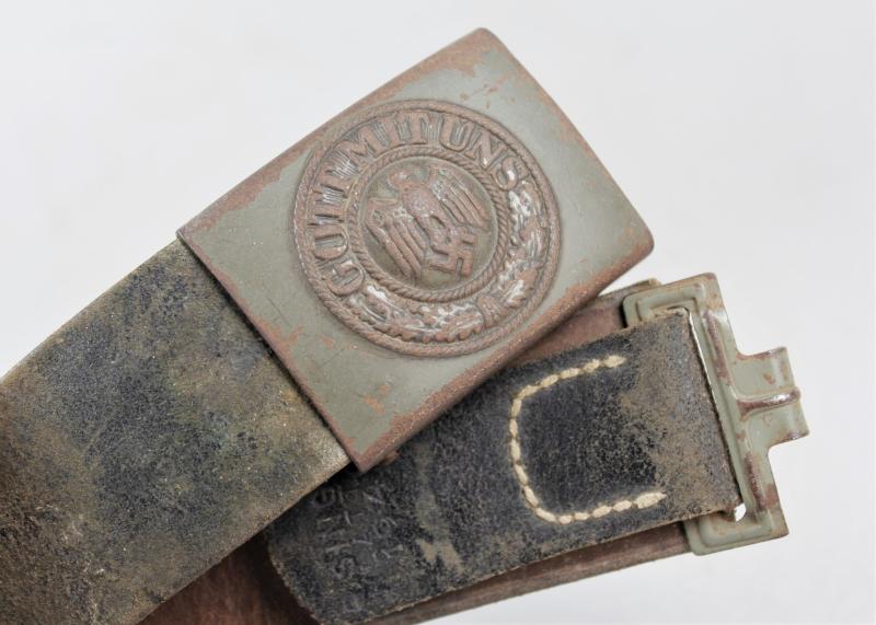 CS Militaria | WW2 German Army Green Painted Steel Buckle & Belt ...