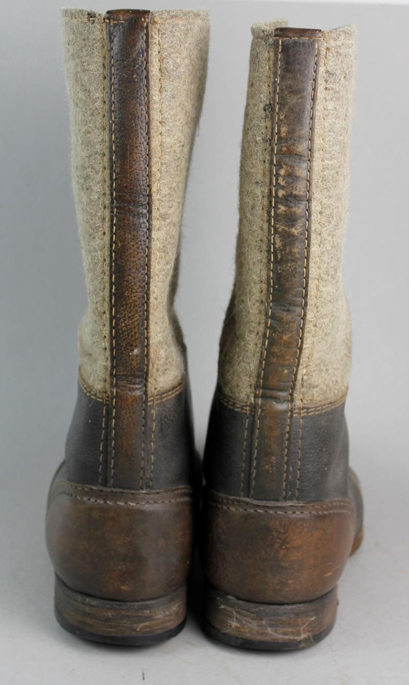 CS Militaria | WW2 German Felt & Leather Winter Boots