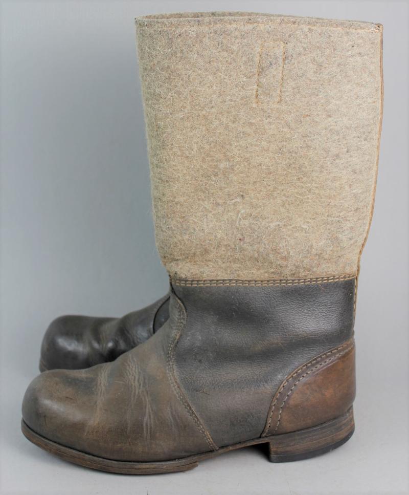 CS Militaria | WW2 German Felt & Leather Winter Boots