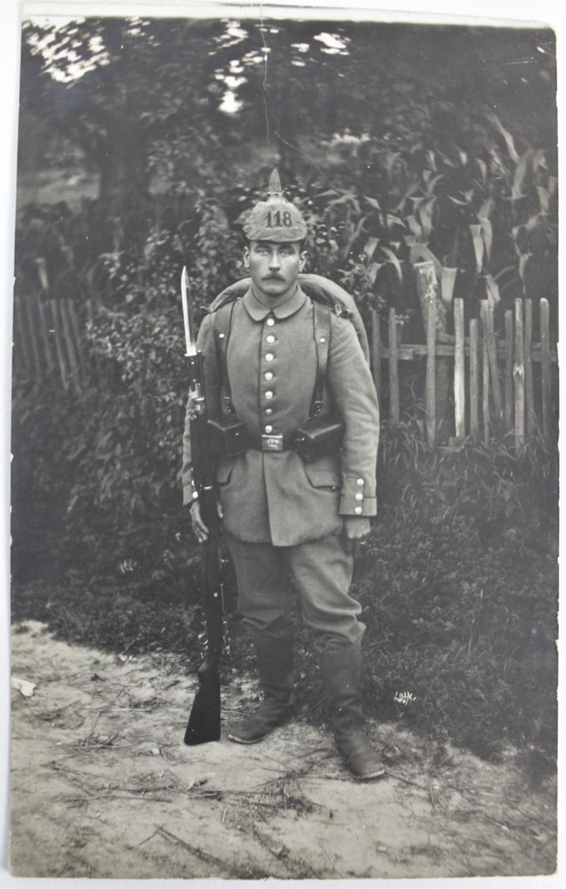 CS Militaria | WW1 German Postcard Photograph - 118th Inf Regt
