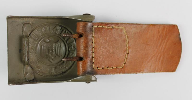 CS Militaria | WW2 German Army Buckle & Leather Tab