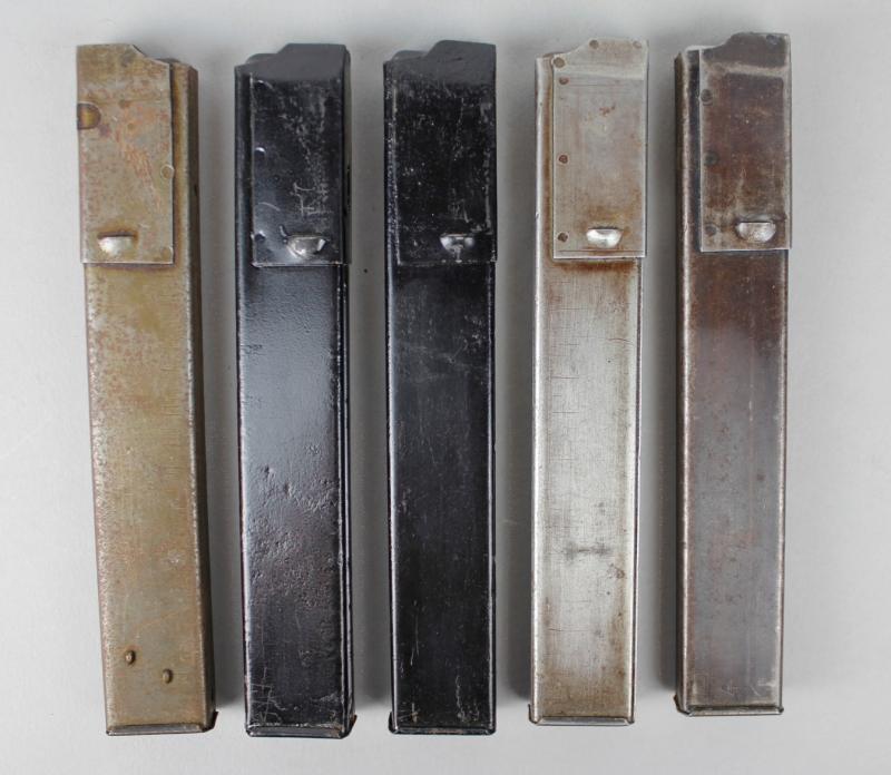 CS Militaria | Mixed Lot Of 5 (Five) Sten Magazines
