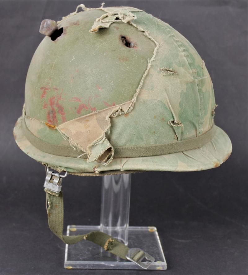 CS Militaria | Battle Damaged US Vietnam Helmet