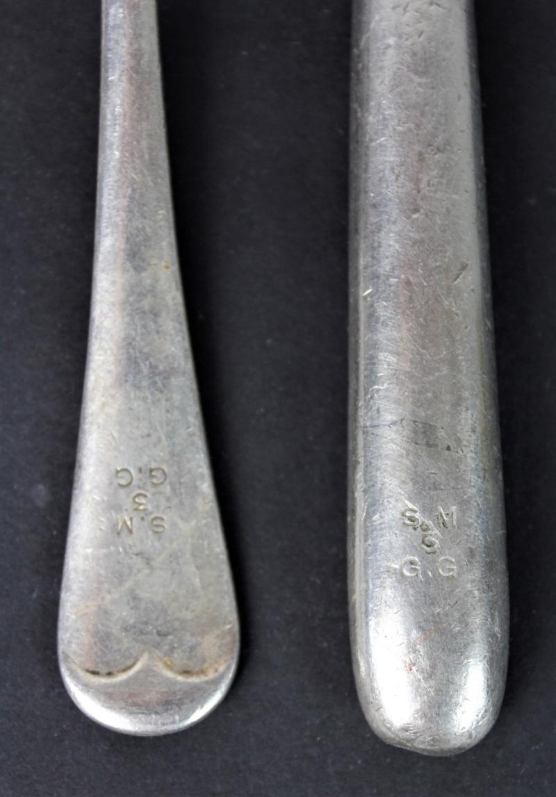 CS Militaria | WW1 British Fork & Spoon 3rd Grenadier Guards