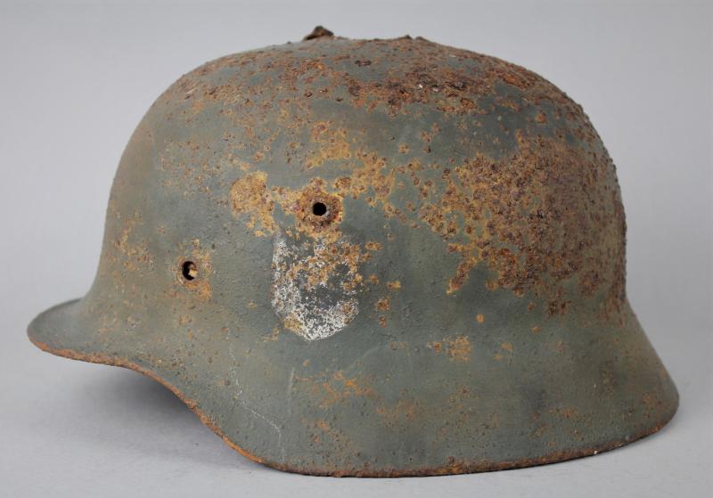 CS Militaria | WW2 German Battle Damaged M35 Single Decal Helmet