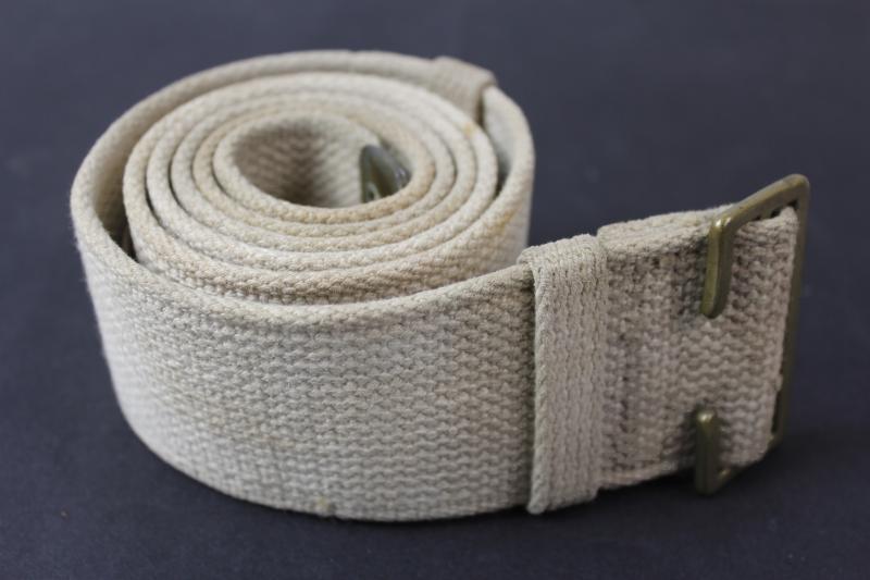 CS Militaria | WW2 US Military Police White Webbing Belt 1944