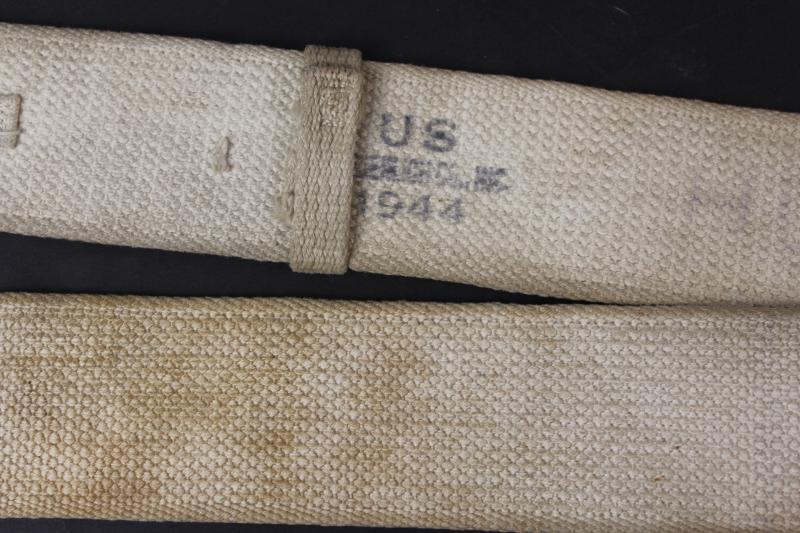 CS Militaria | WW2 US Military Police White Webbing Belt 1944