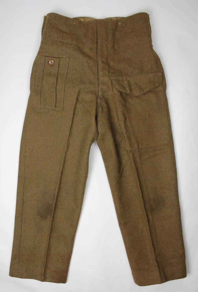 CS Militaria | WW2 British Labelled '40 Pattern Battledress Trousers 1942