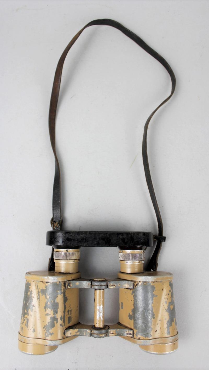 CS Militaria | WW2 German Tan 6X30 Dienstglas With Bakelite Lens Cover