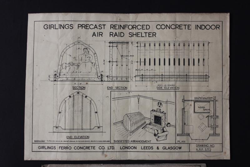 CS Militaria | WW2 British Concrete Air Raid Shelter Diagram By ...