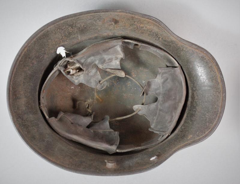 CS Militaria | WW1 German M16 Battle Damaged Helmet