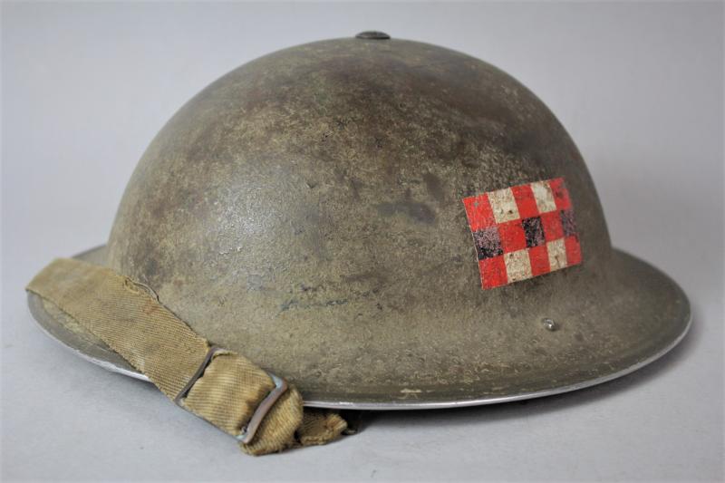 CS Militaria | Rare WW2 British Double Flashed Scots Guards Helmet