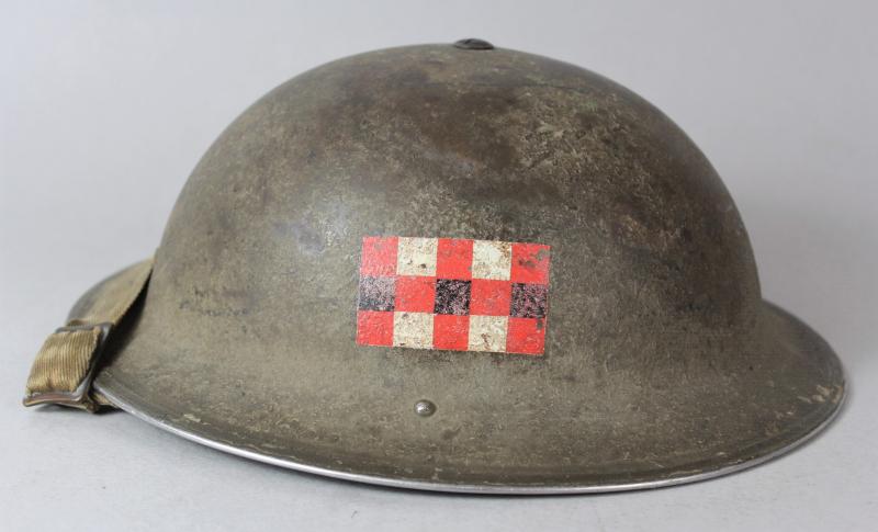 CS Militaria | Rare WW2 British Double Flashed Scots Guards Helmet