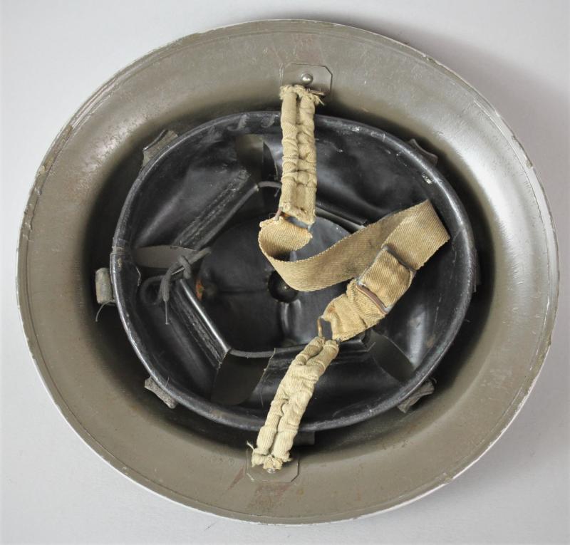 CS Militaria | Rare WW2 British Double Flashed Scots Guards Helmet
