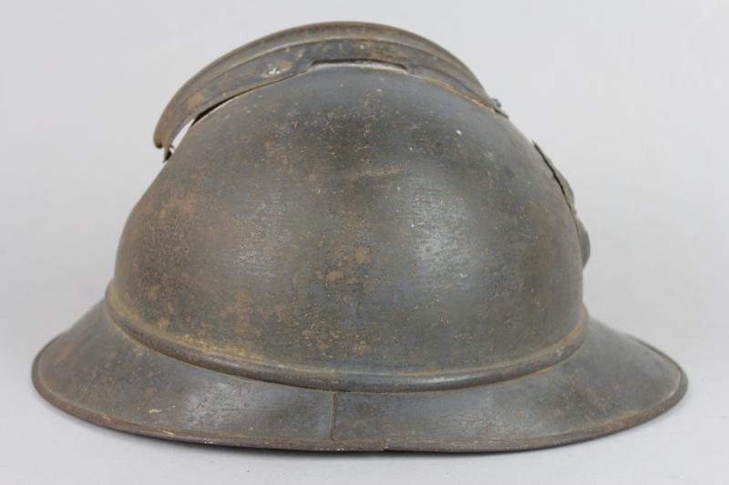CS Militaria | WW1 French Infantry Shrapnel Damaged M15 Adrian Helmet