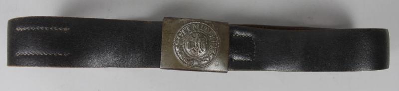 CS Militaria | WW2 German Army Belt & Buckle 1941 Dates & Named 'Hess'