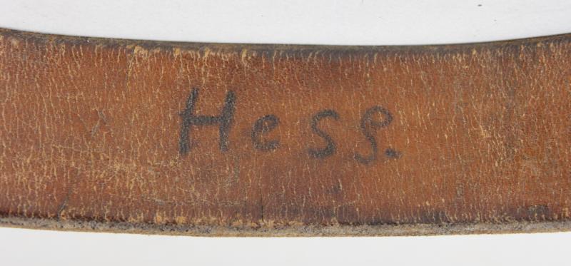 CS Militaria | WW2 German Army Belt & Buckle 1941 Dates & Named 'Hess'