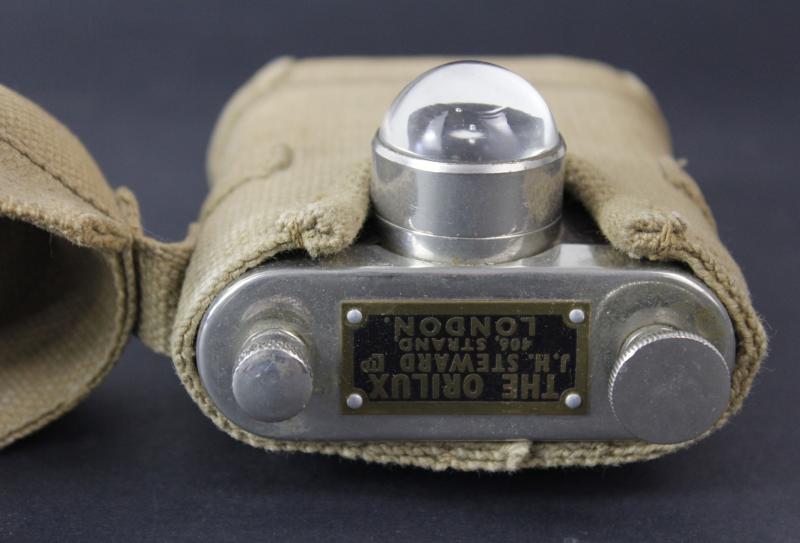 CS Militaria | WW2 British Orilux Torch In Webbing Case