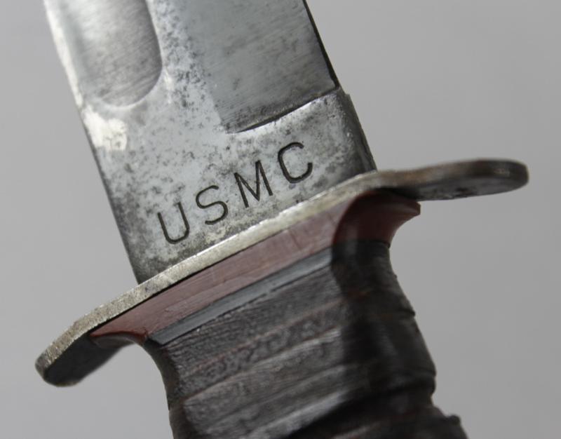 CS Militaria | Named WW2 USMC Ka-Bar Fighting Knife- Soldier Art Decorated