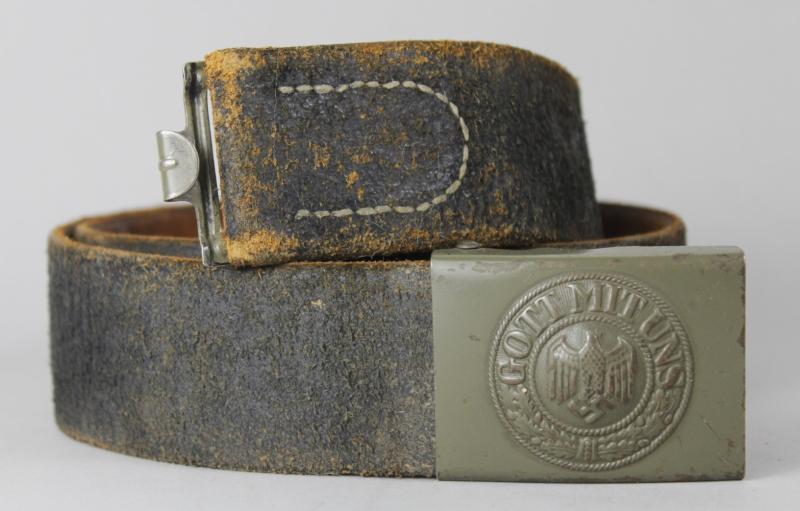 CS Militaria | WW2 German Army Belt & Buckle Set - Matching Green ...