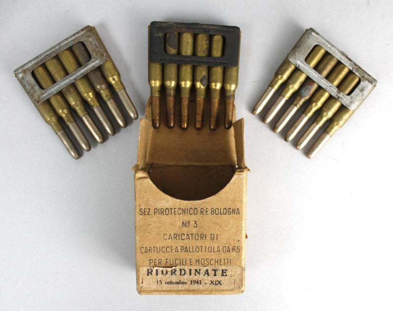 CS Militaria | INERT WW2 Italian Rifle Ammuntion In Chargers & Box of ...