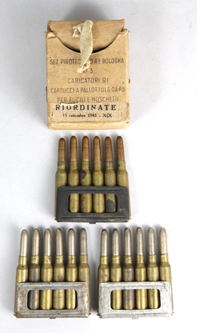 CS Militaria | INERT WW2 Italian Rifle Ammuntion In Chargers & Box of ...