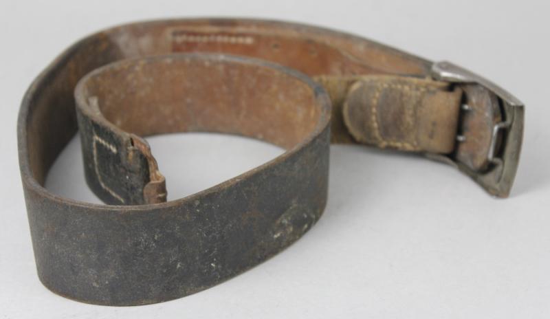 CS Militaria | WW2 German Army Belt & Buckle - Green Painted Steel 1942