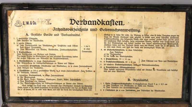 CS Militaria | WW2 German 'Verbandkasten' Vehicle First Aid Box 1939