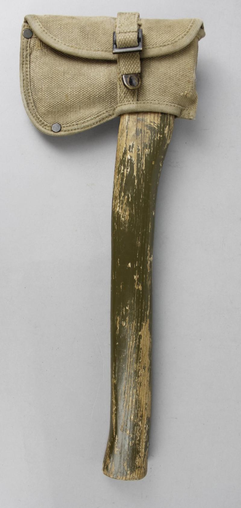 CS Militaria | WW2 US Army M1910 Axe In Tan Carrier 1942