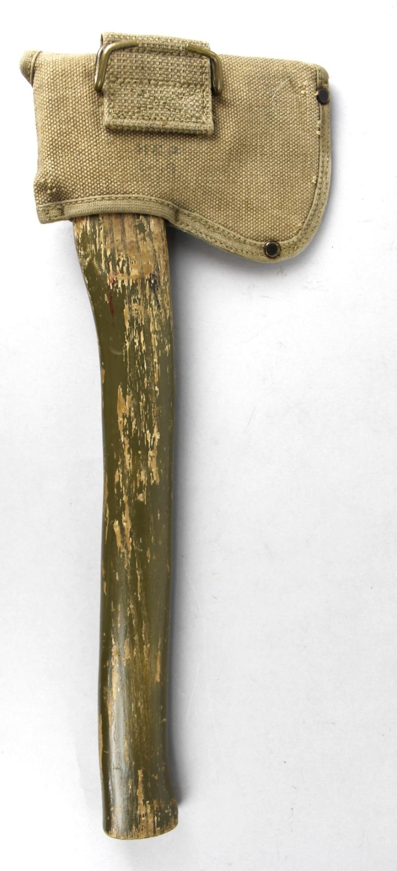 CS Militaria | WW2 US Army M1910 Axe In Tan Carrier 1942
